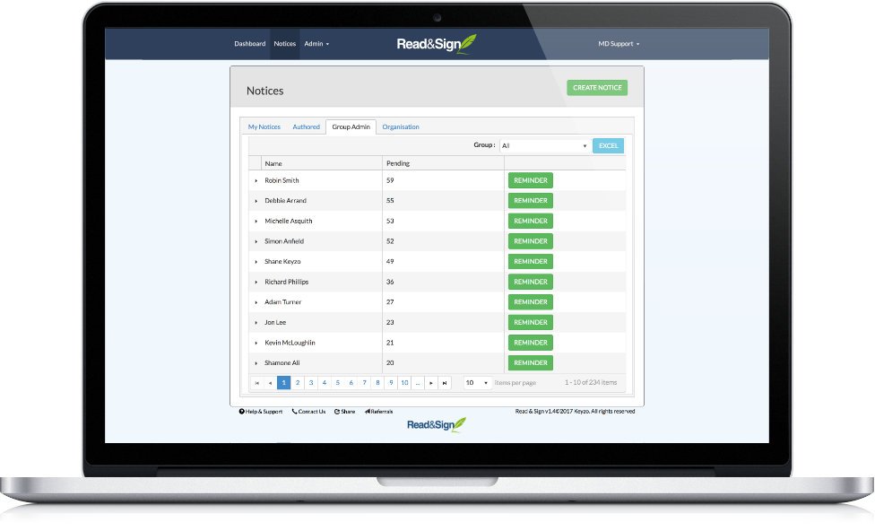 Acknowledgement and Document & Policy Distribution Software | Keyzo