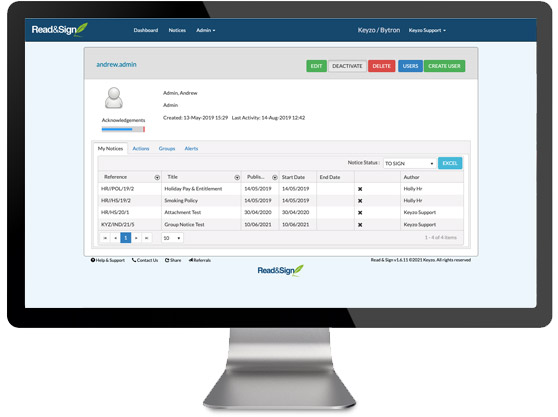 Read and Sign, Document Distribution Software | Keyzo