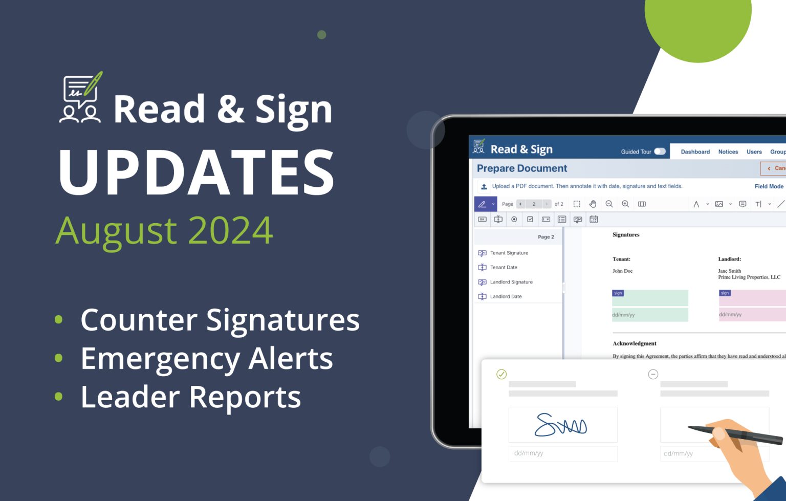 Read & Sign August 2024 Release | Counter Signatures & More