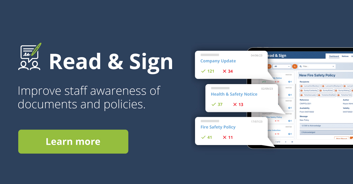 Read & Sign, Staff Compliance and Document Distribution | Keyzo